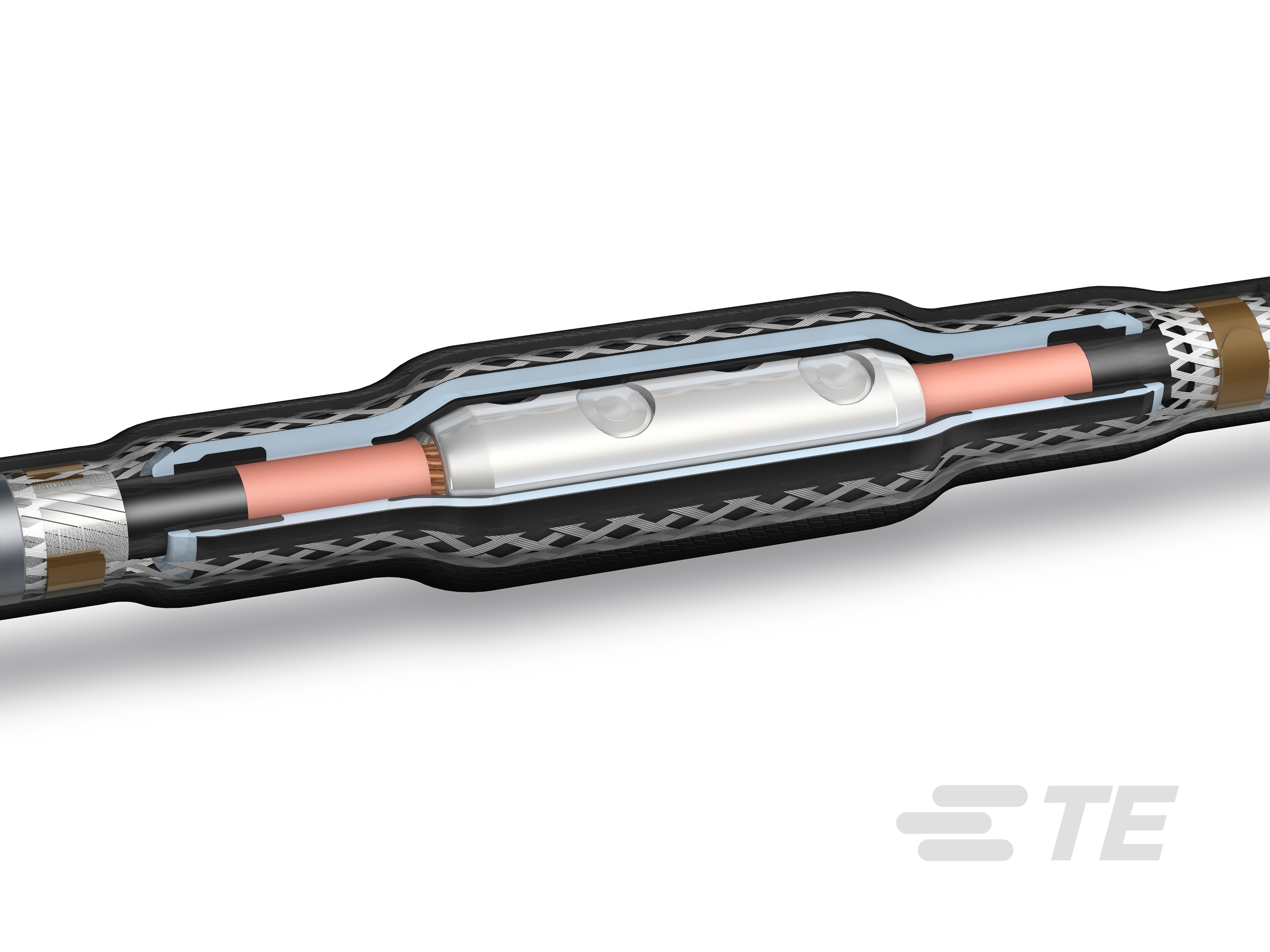 CL4491-000 : RAYCHEM Inline Splice: Cold Shrink, 15-35 kV | TE Connectivity