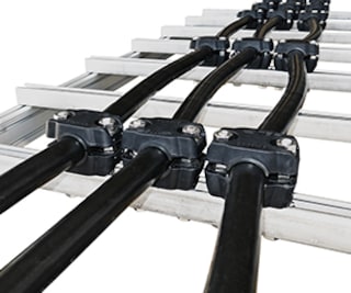 Cable Cleats made from V0 Flame-Retardant Polymer | TE Connectivity