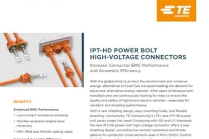 High Power Connector IPT-HD | TE Connectivity